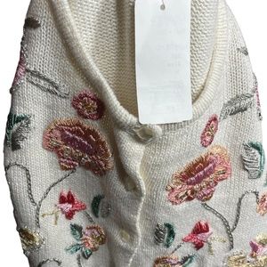 Heirloom Collectibles | Sweaters | Floral Embroidered Cardigan New M ...